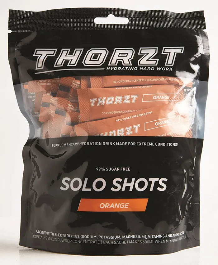 Thorzt Sugar Free Solo Shot - 50 x 3gm Sachets - Orange | Hydration ...